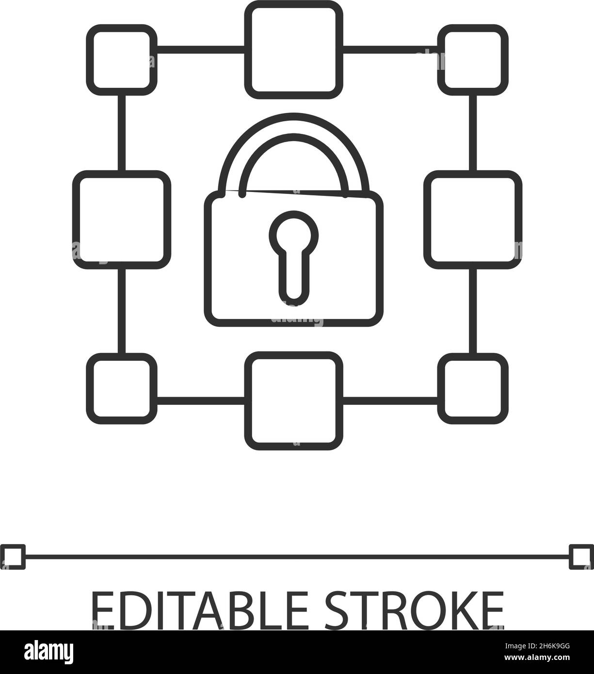 Blockchain linear icon Stock Vector Image & Art - Alamy