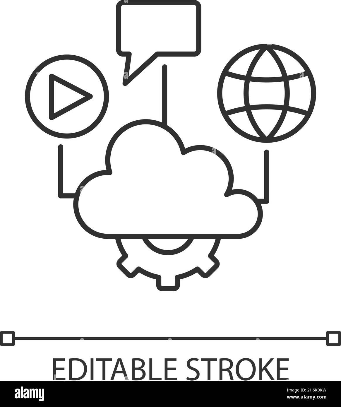Cloud computing linear icon Stock Vector Image & Art - Alamy Cloud computing linear icon Stock Vector Image & Art - Alamy