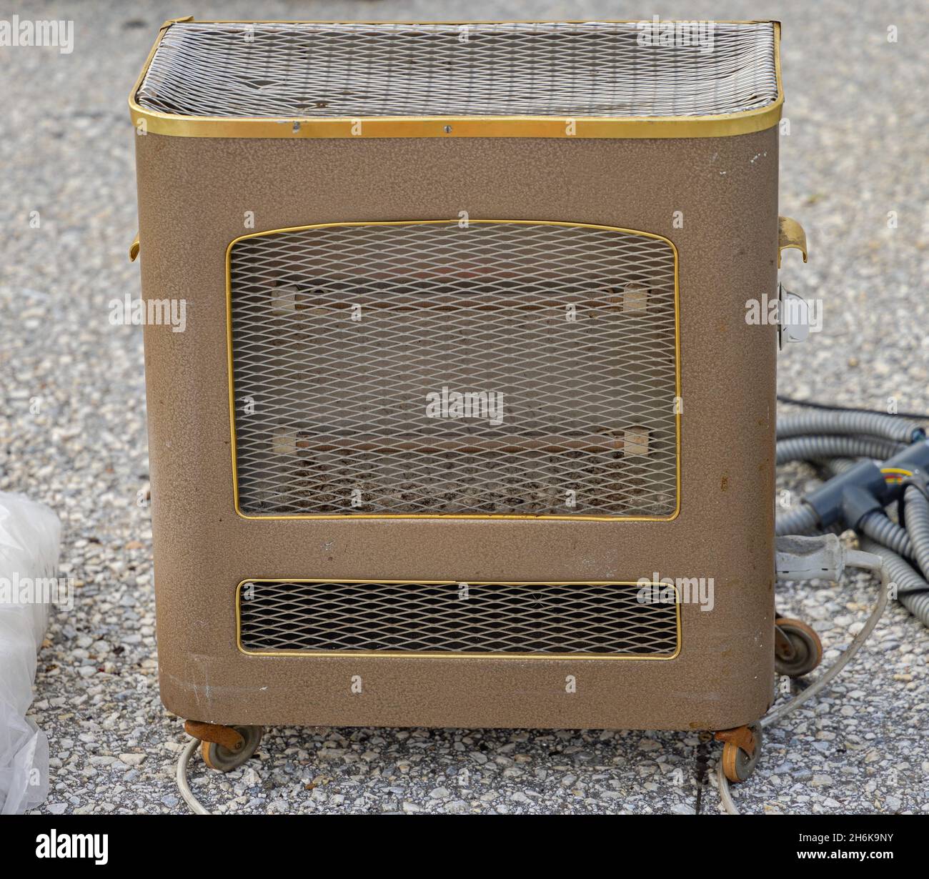 Vintage Electric Space Heater Device for Home Stock Photo - Alamy