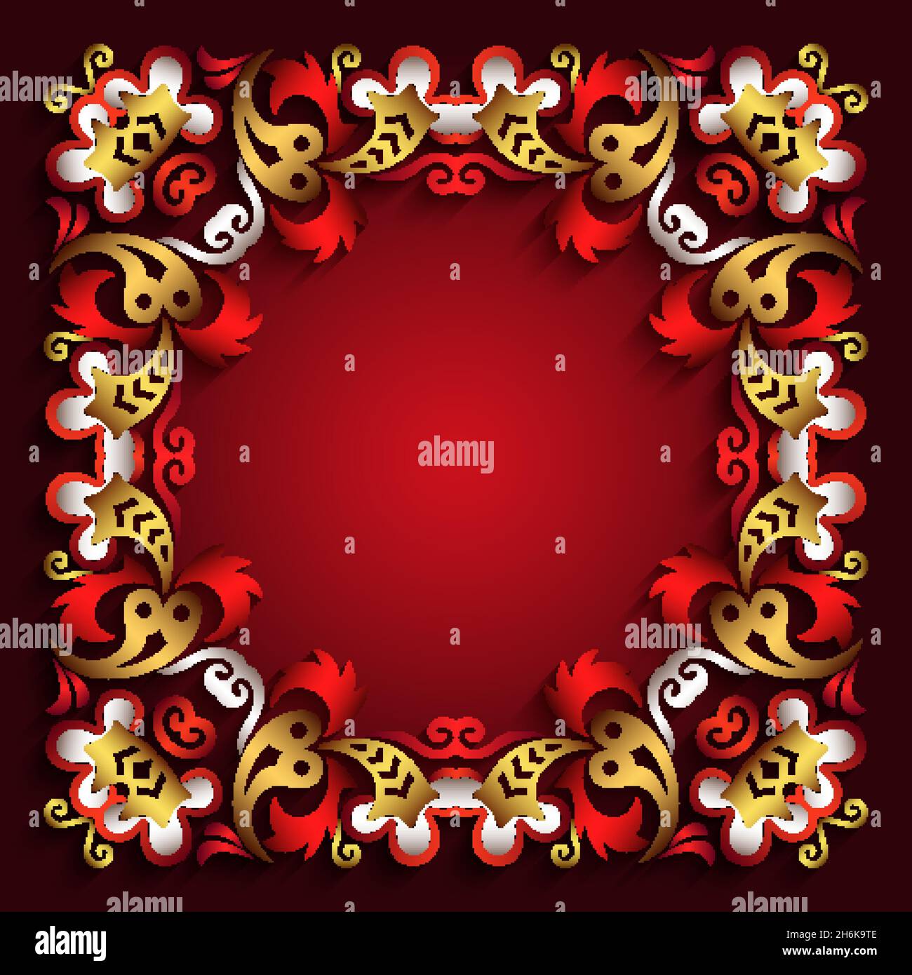 Abstract vector ornamental nature color vintage frame. Modern ...