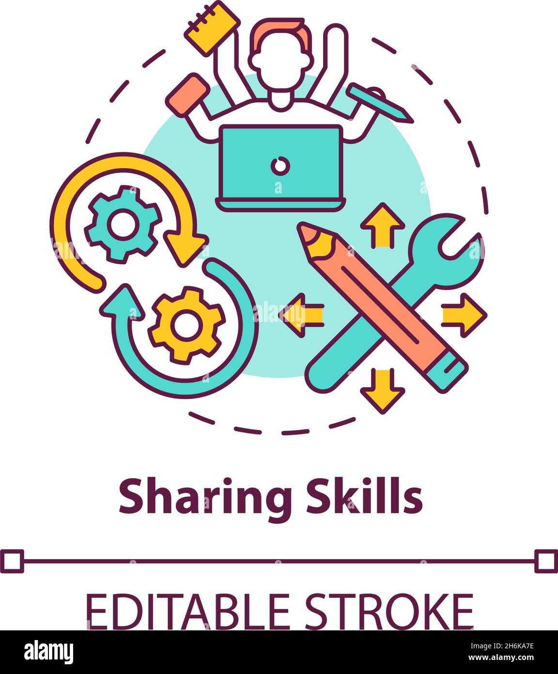 Sharing skills concept icon Stock Vector Image & Art - Alamy