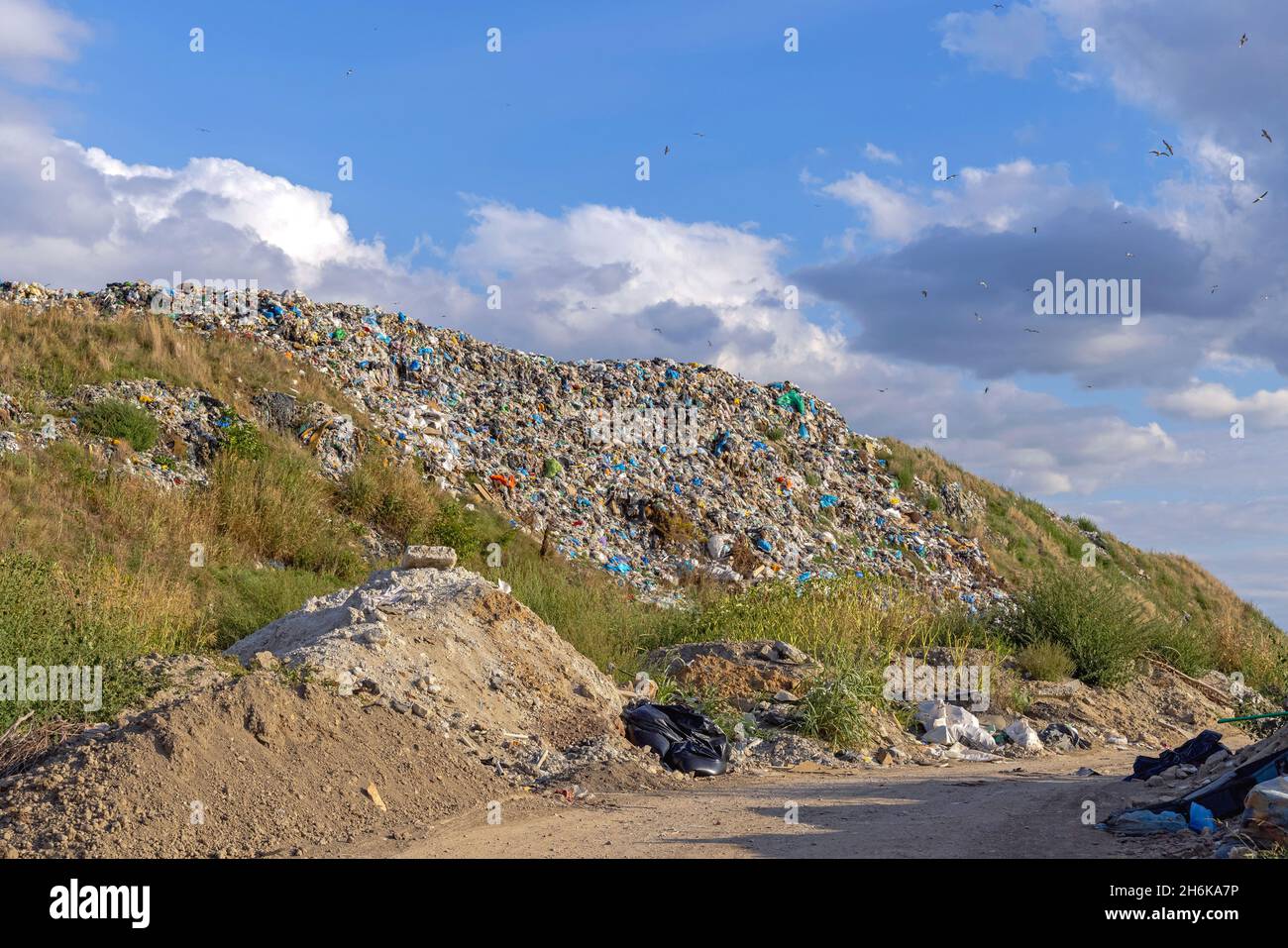 Big Pile of Garbage at Landfill Dump Site Near Big City Stock Photo - Alamy