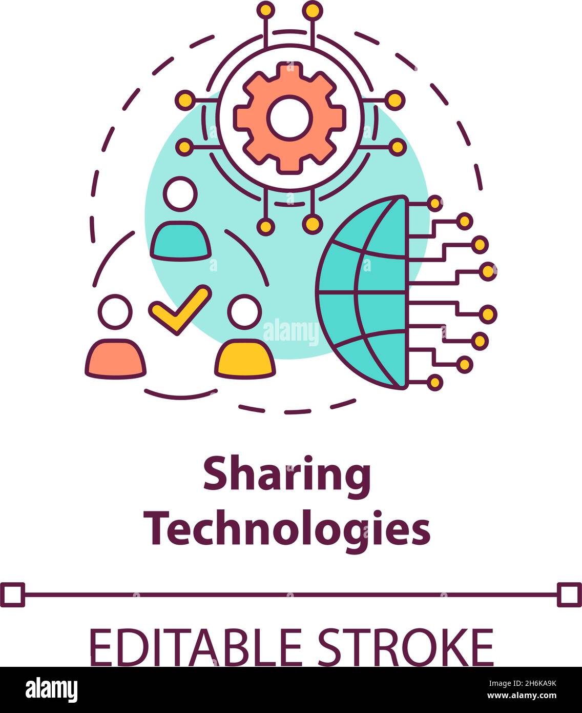 Sharing technologies concept icon Stock Vector Image & Art - Alamy