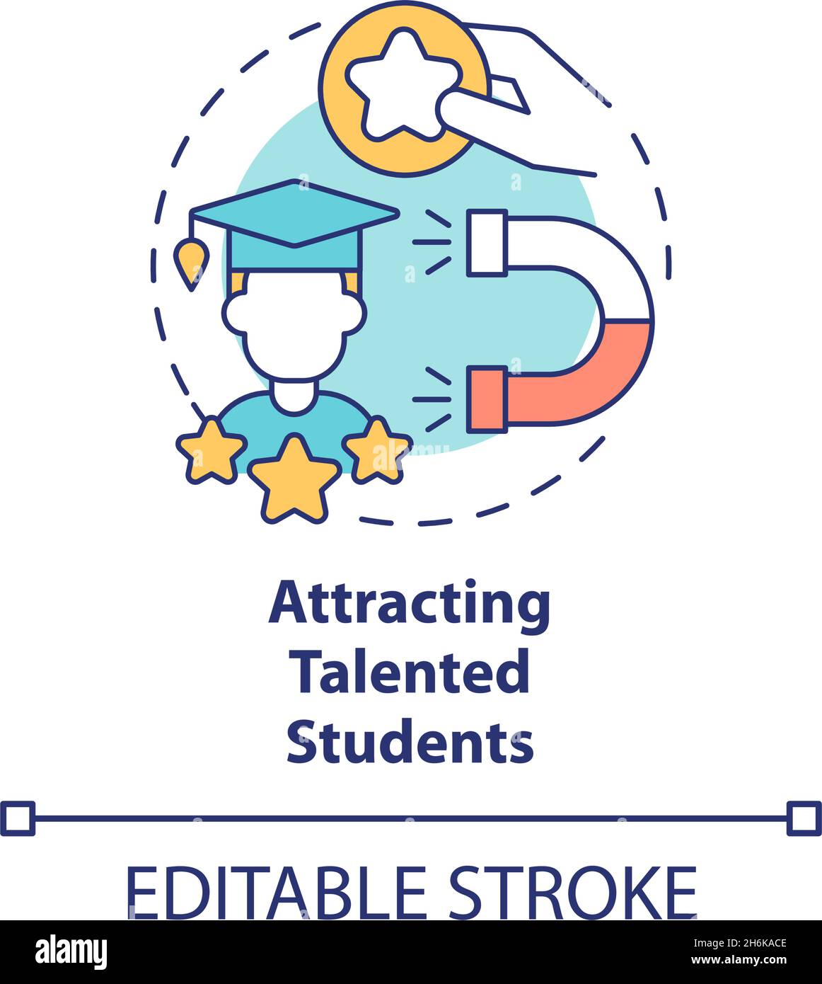 Attracting talented students concept icon Stock Vector Image & Art - Alamy