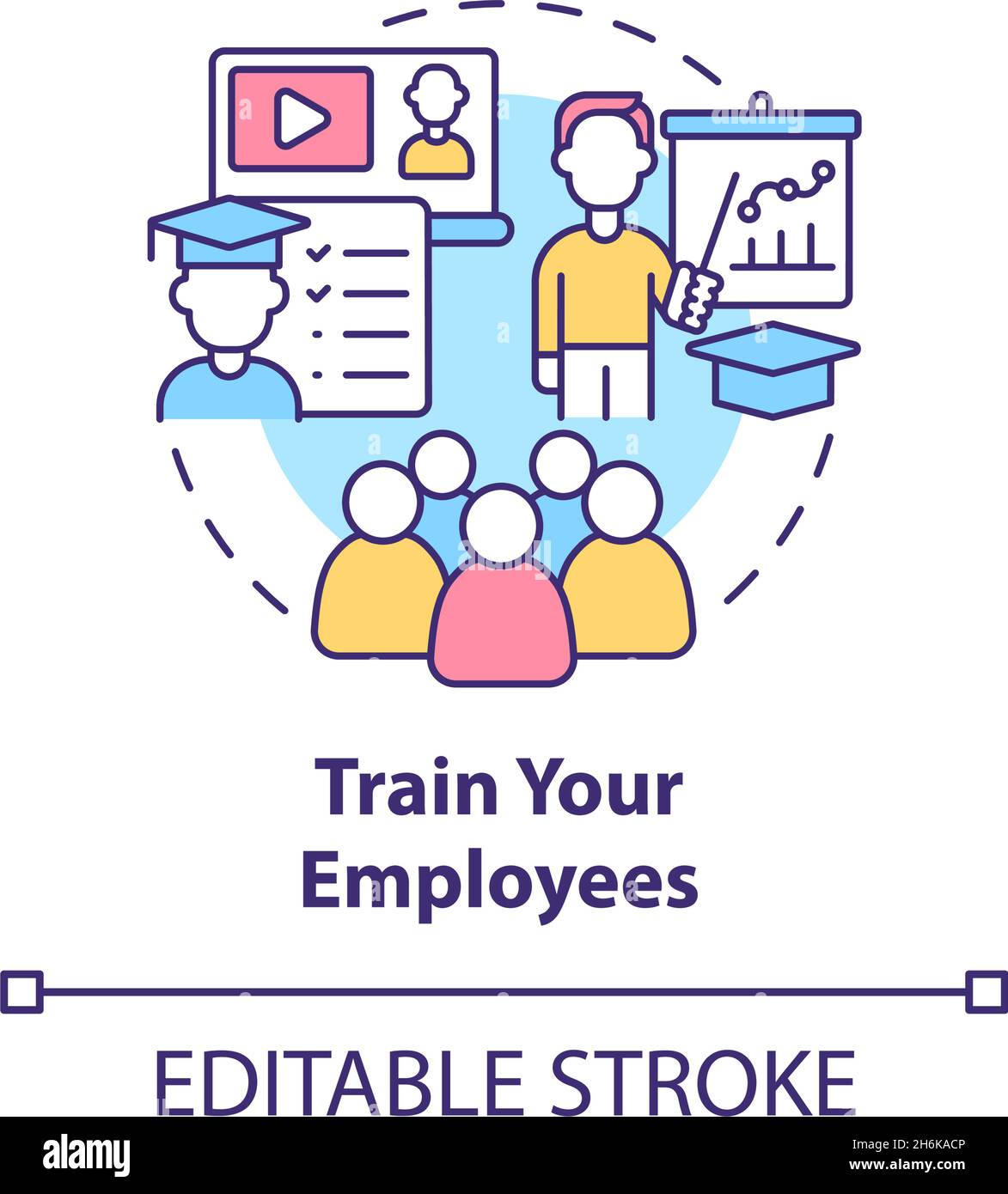 Train your employees concept icon Stock Vector Image & Art - Alamy