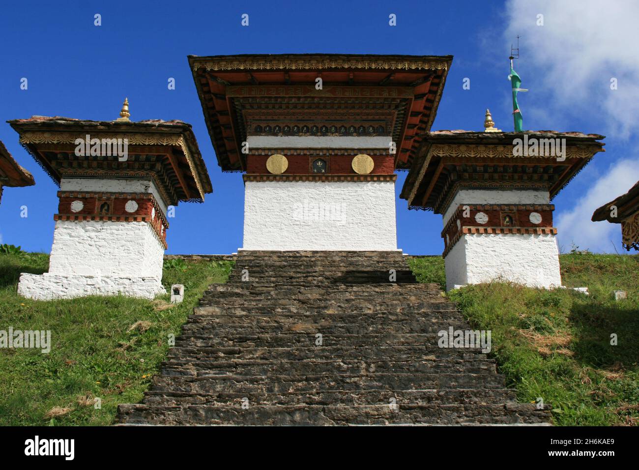 buddhist temple (druk wangyal chortens) at dochula pass in bhutan Stock ...