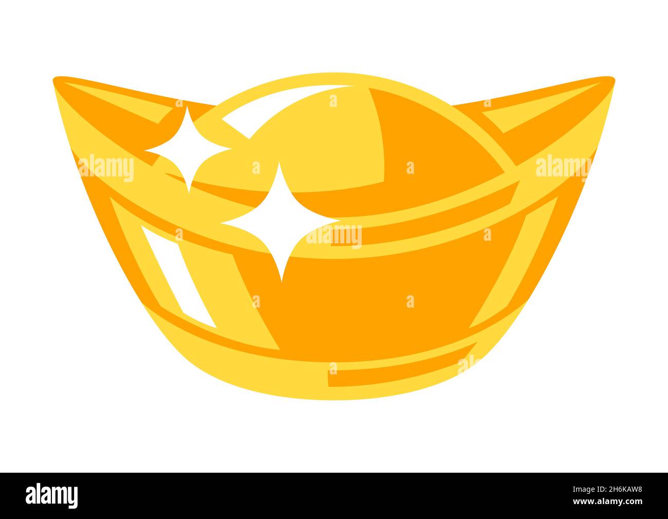 Chinese Gold Ingot Vector