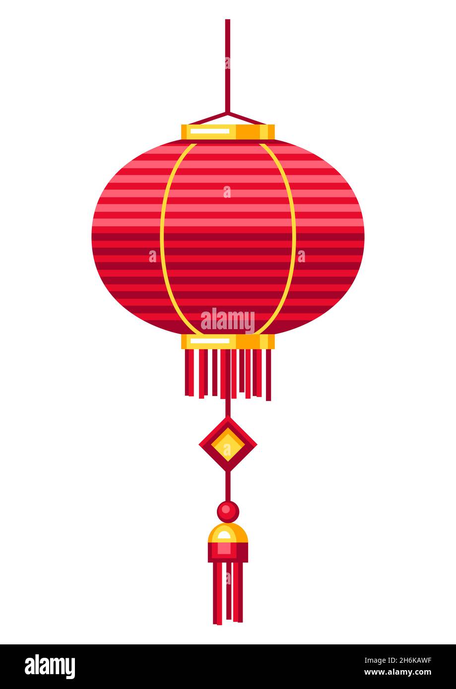 Illustration of Chinese lantern. Asian tradition New Year symbol Stock ...