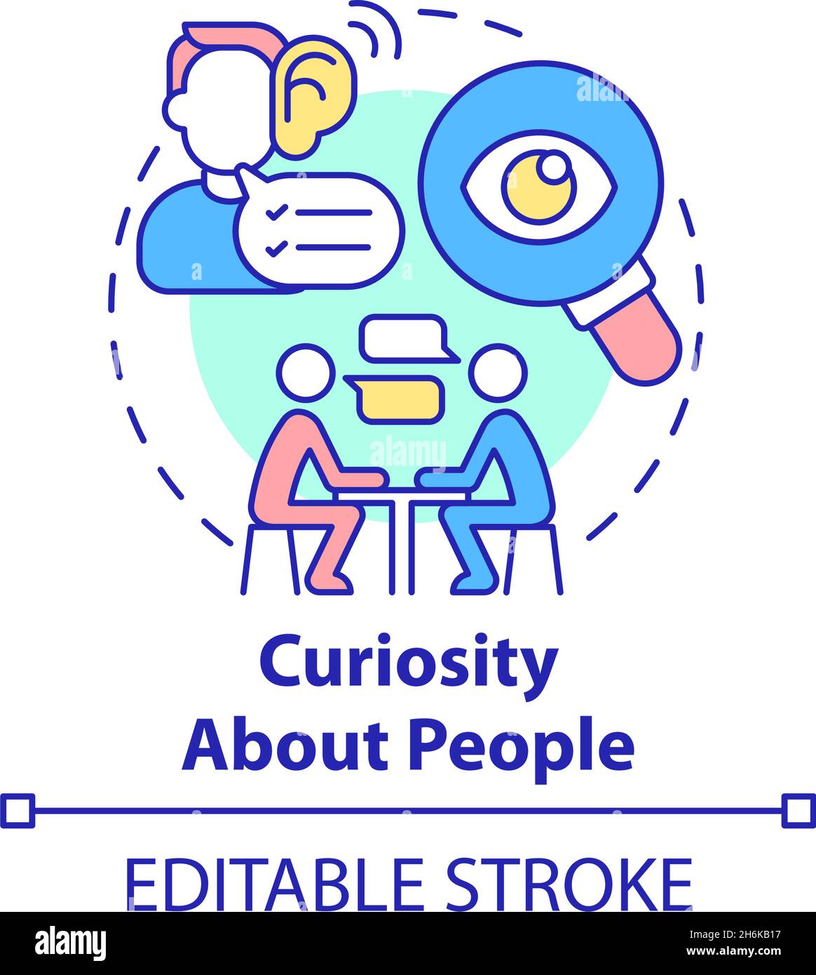 Curiosity about people concept icon Stock Vector Image & Art - Alamy