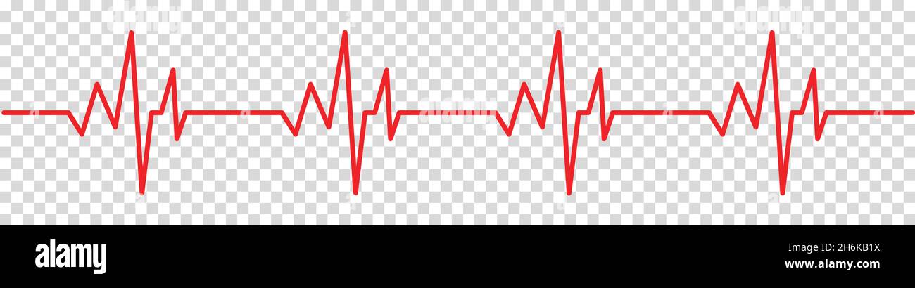 Pulse line vector template. Heart pulse, one line, cardiogram sign ...