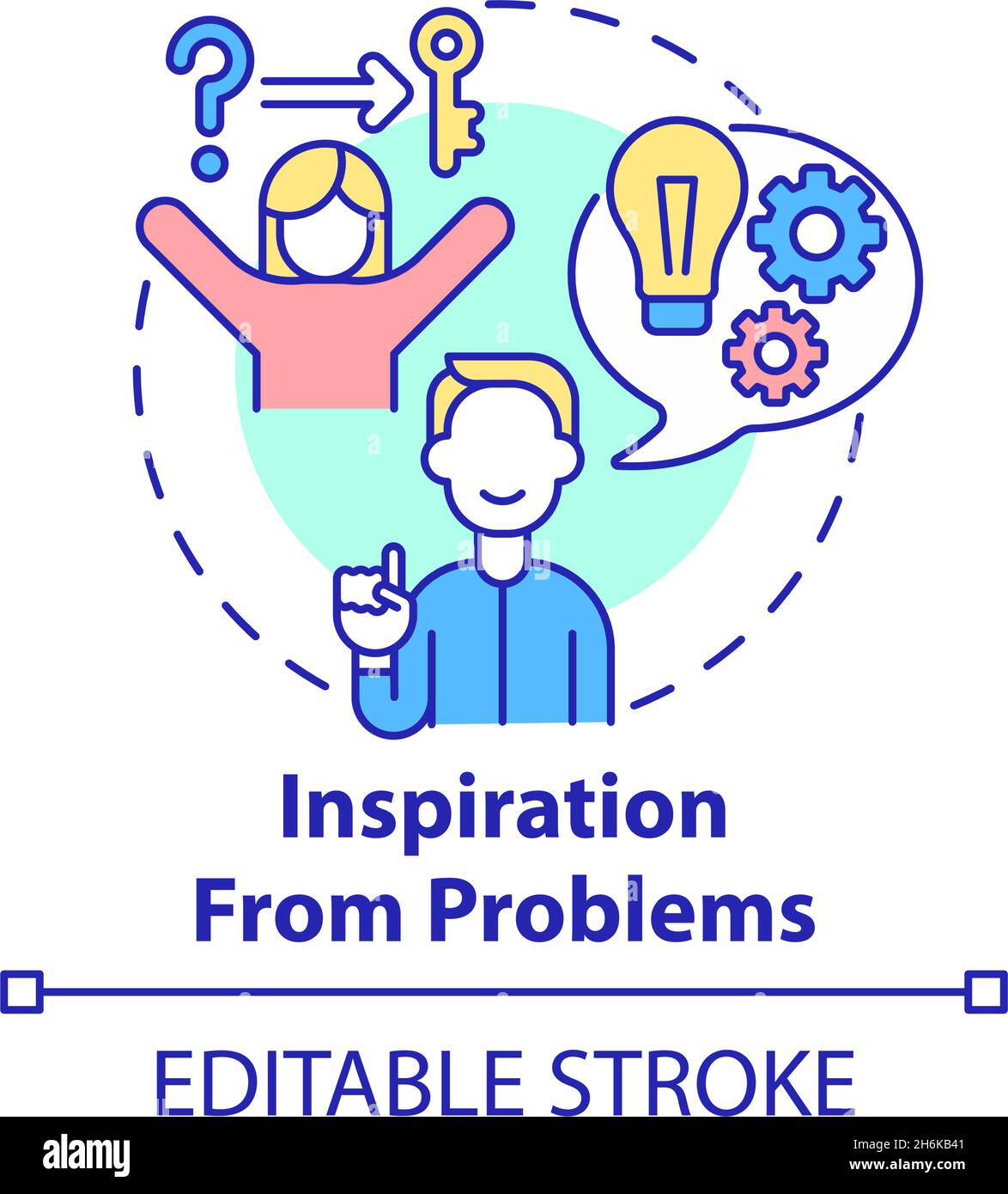 Inspiration from problems concept icon Stock Vector Image & Art - Alamy