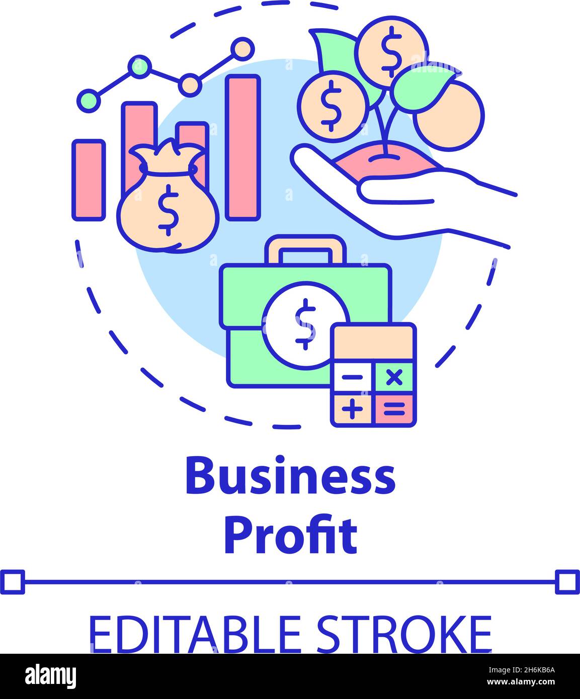 Business profit concept icon Stock Vector Image & Art - Alamy