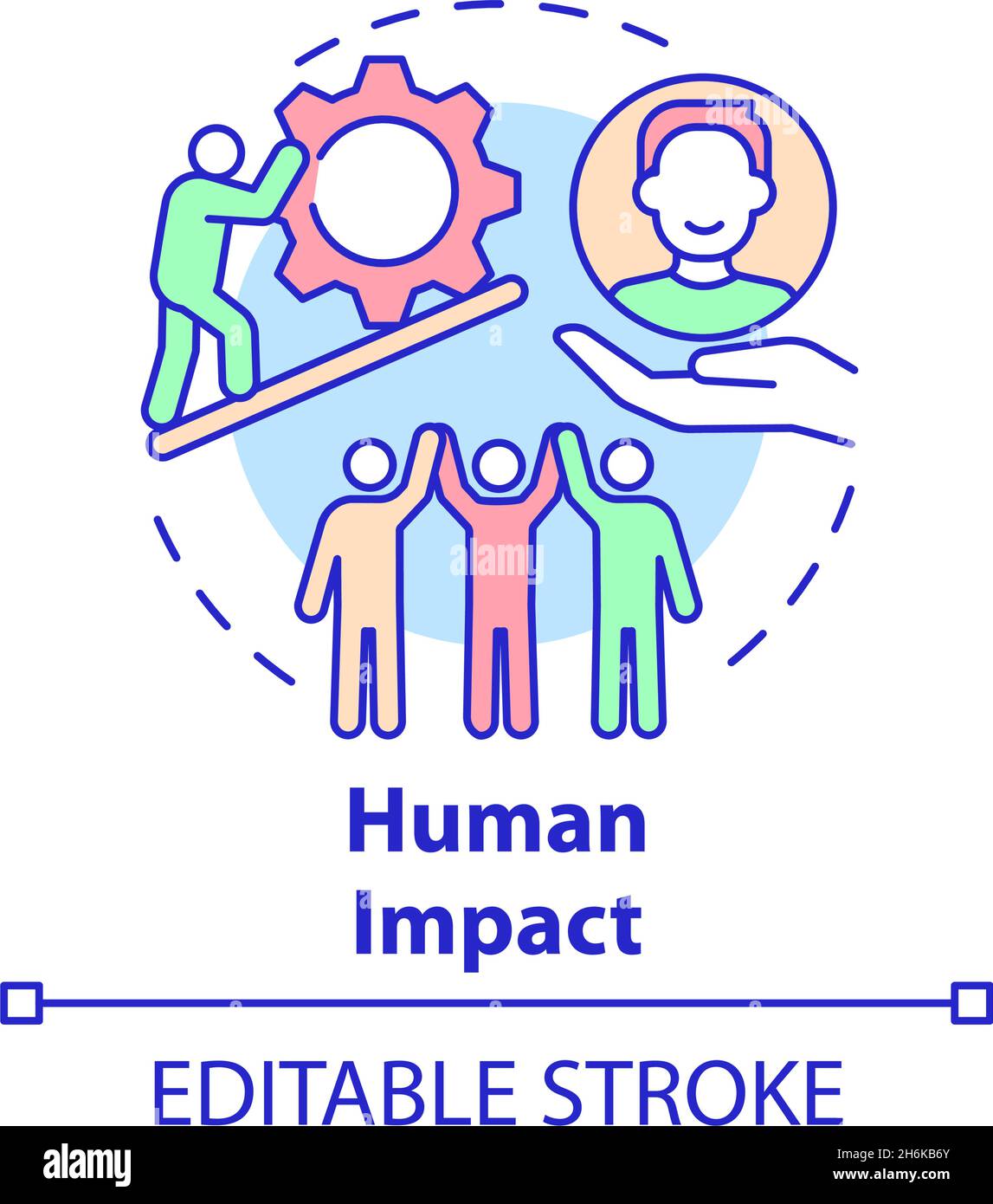 Human impact concept icon Stock Vector Image & Art - Alamy