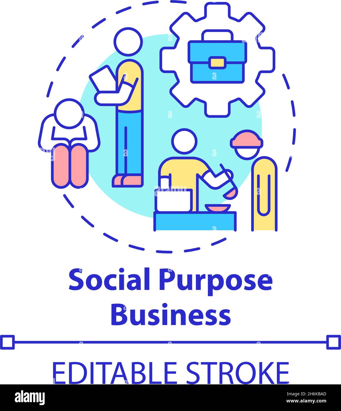 Social purpose business concept icon Stock Vector Image & Art - Alamy