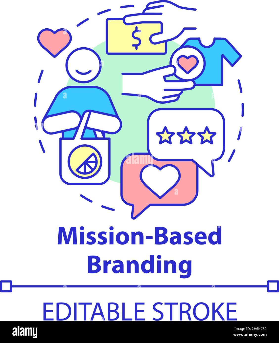Mission based branding concept icon Stock Vector Image & Art - Alamy