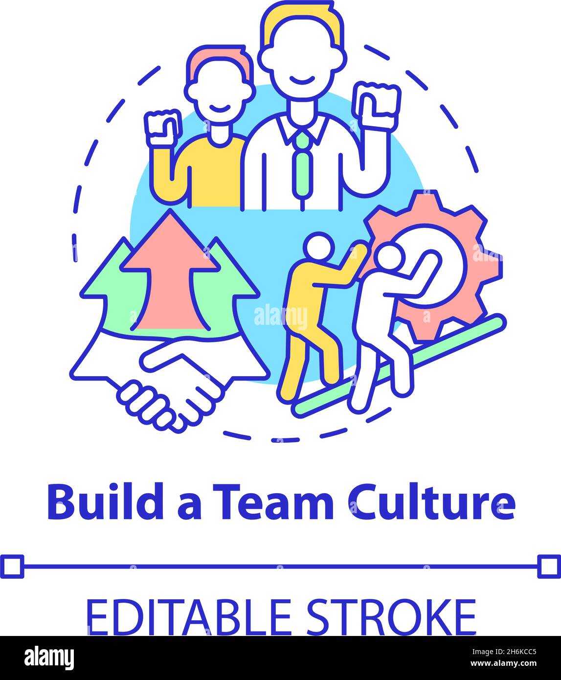 Build team culture concept icon Stock Vector Image & Art - Alamy