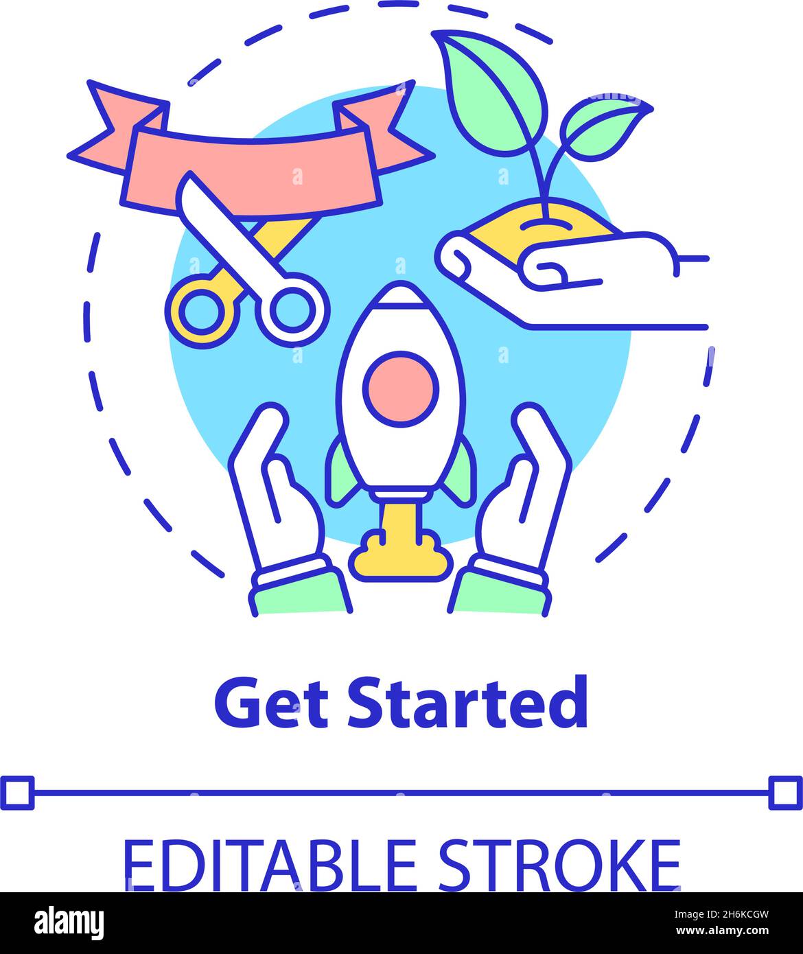 Get started concept icon Stock Vector Image & Art - Alamy