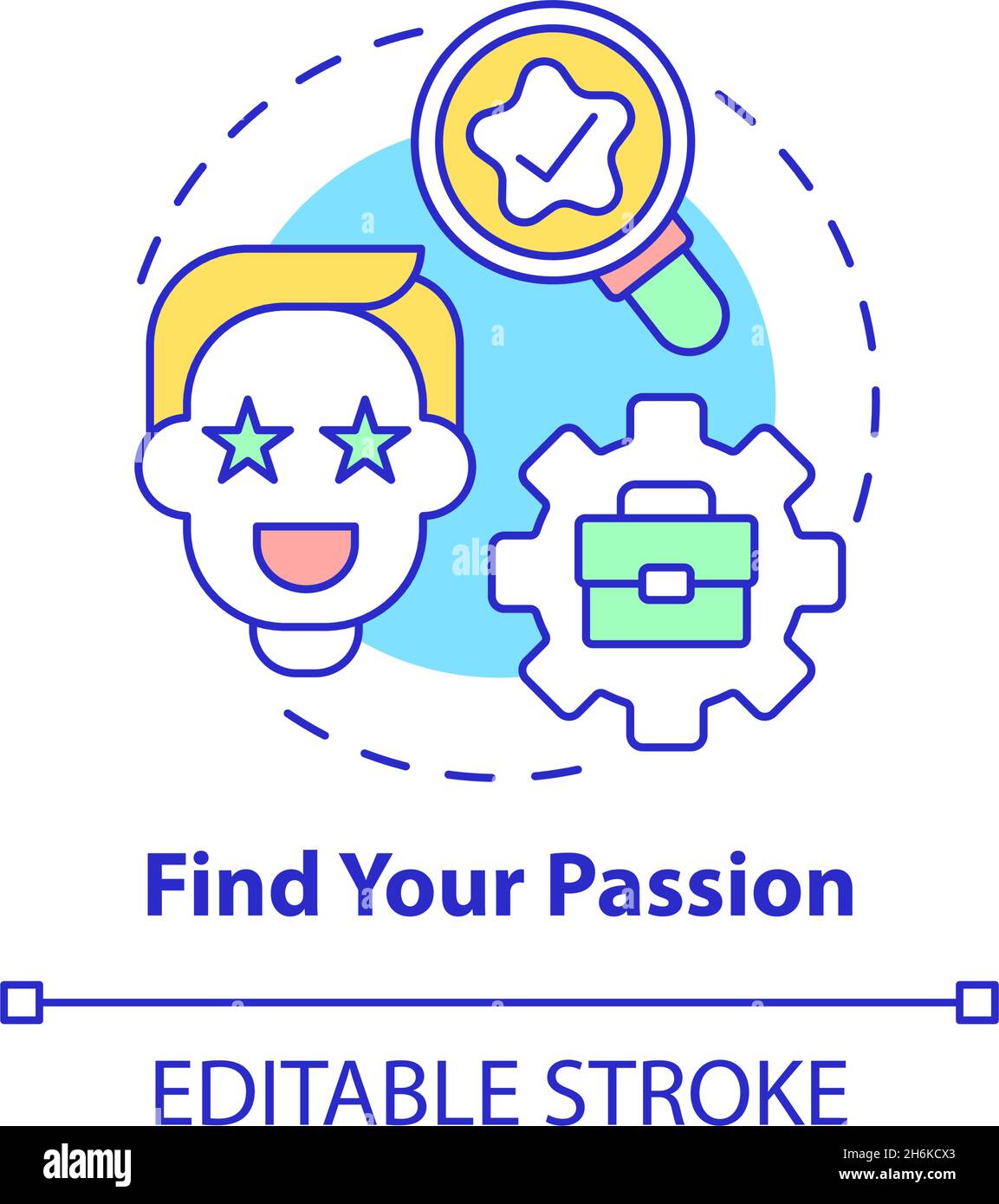 Find your passion concept icon Stock Vector Image & Art - Alamy