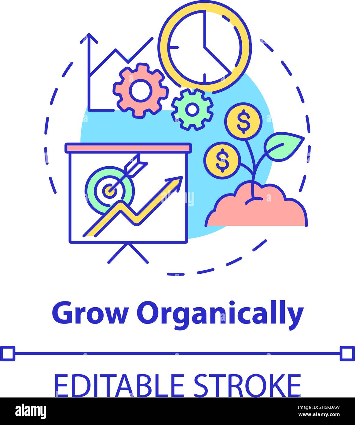 Grow organically concept icon Stock Vector Image & Art - Alamy