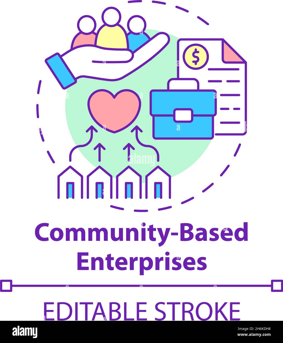 Community based enterprises concept icon Stock Vector Image & Art - Alamy