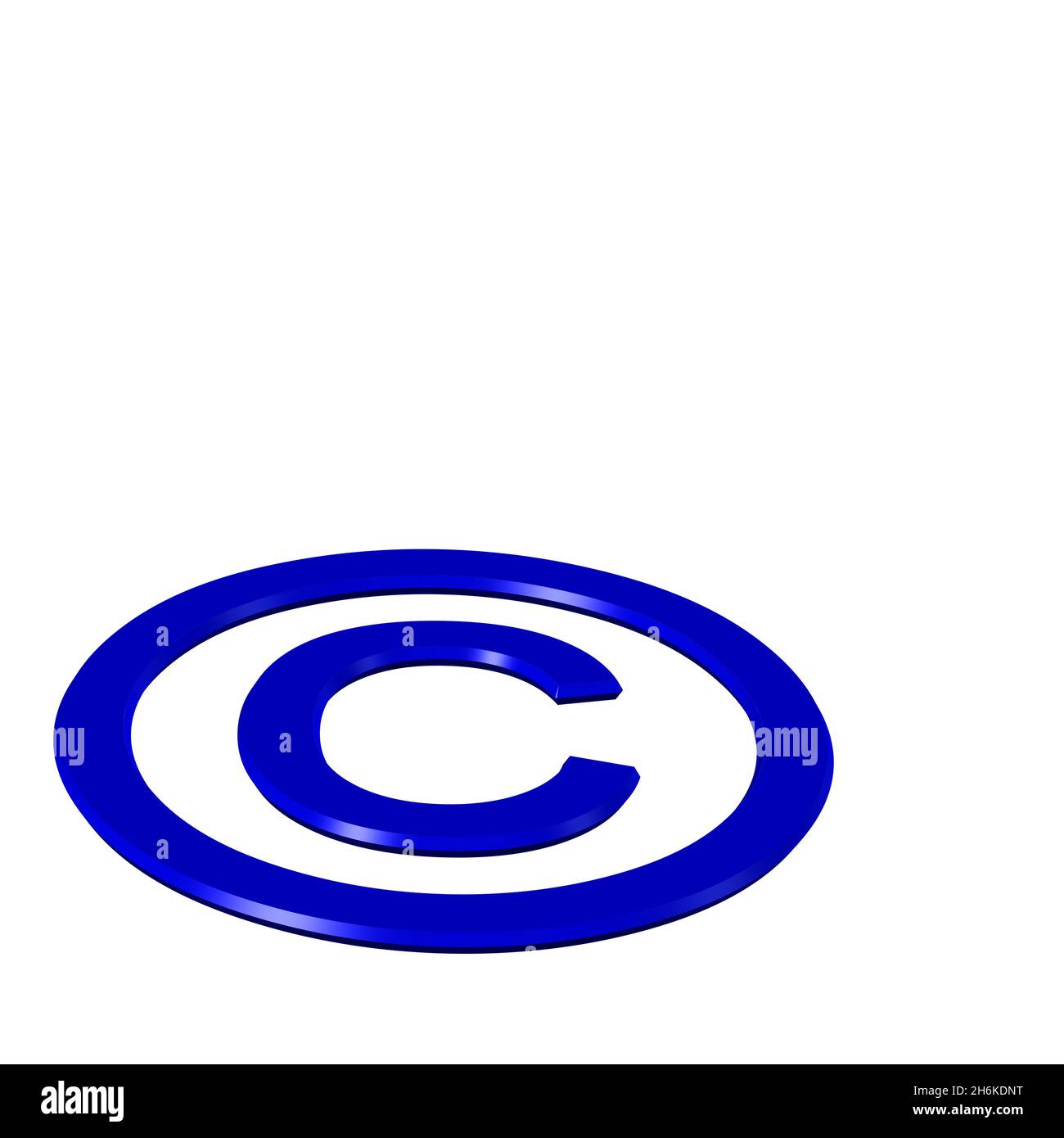 Copyright sign, 3d illustration against white background Stock Photo ...