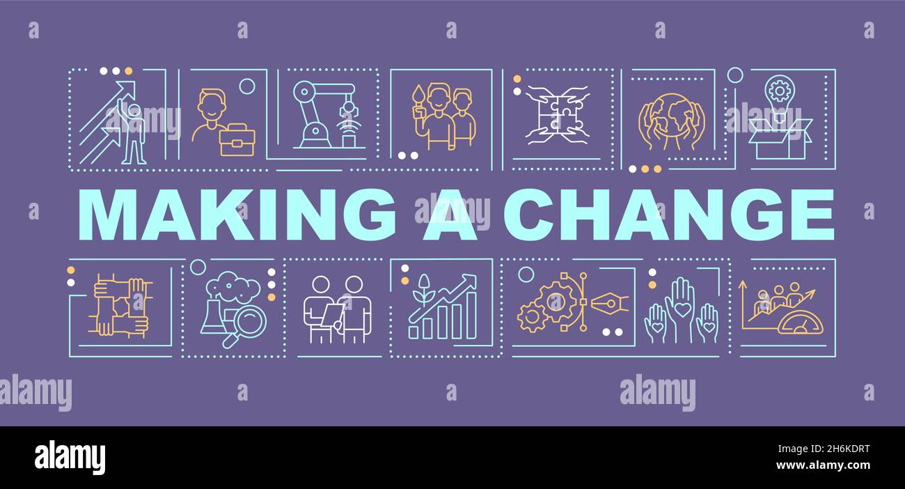 Making change and transformation word concepts banner Stock Vector ...