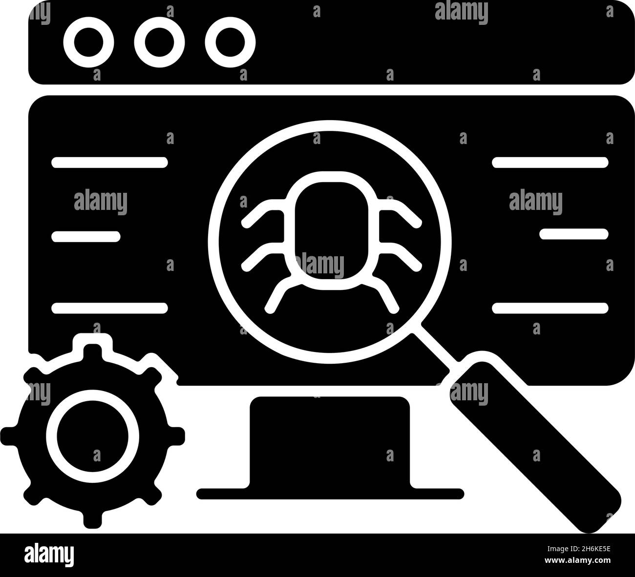 Icon testing programming Black and White Stock Photos & Images - Alamy