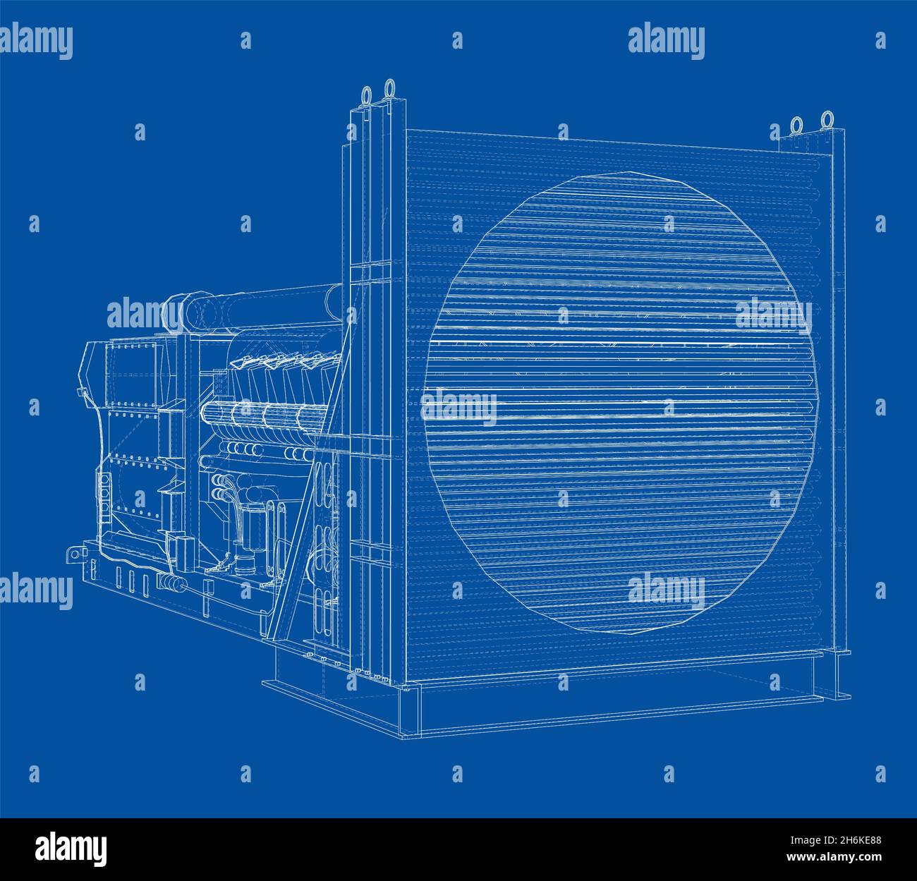 Large industrial diesel generator Stock Photo - Alamy