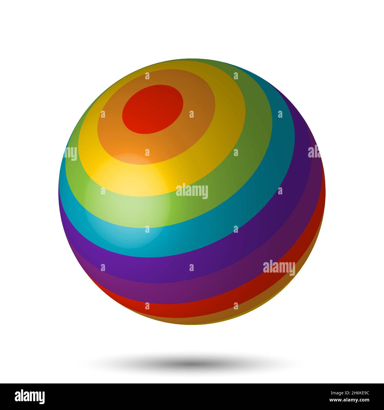 Rounded logo element - Realistic 3d logo design. Stripped 3D ball ...