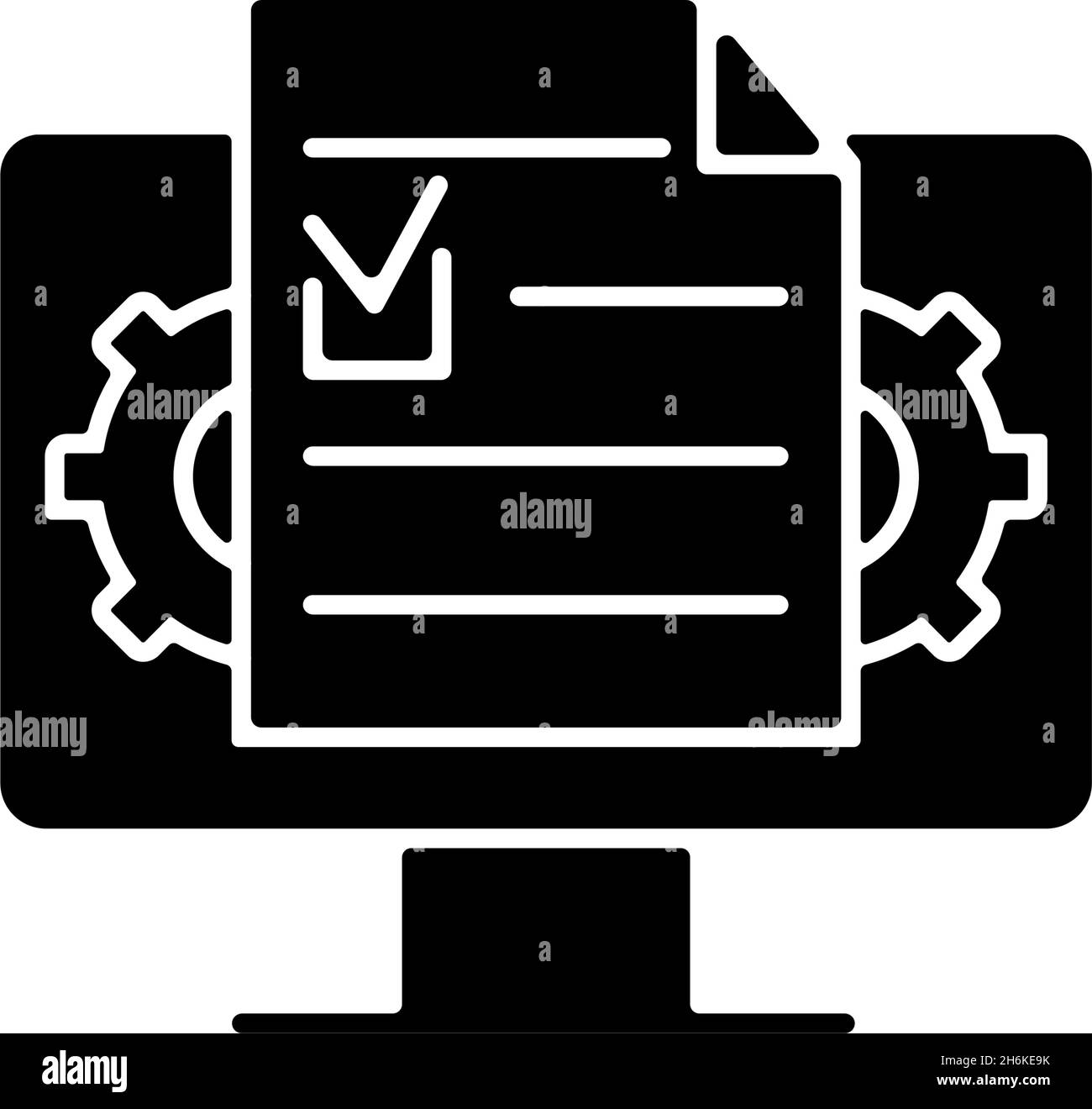 Document management black glyph icon Stock Vector Image & Art - Alamy