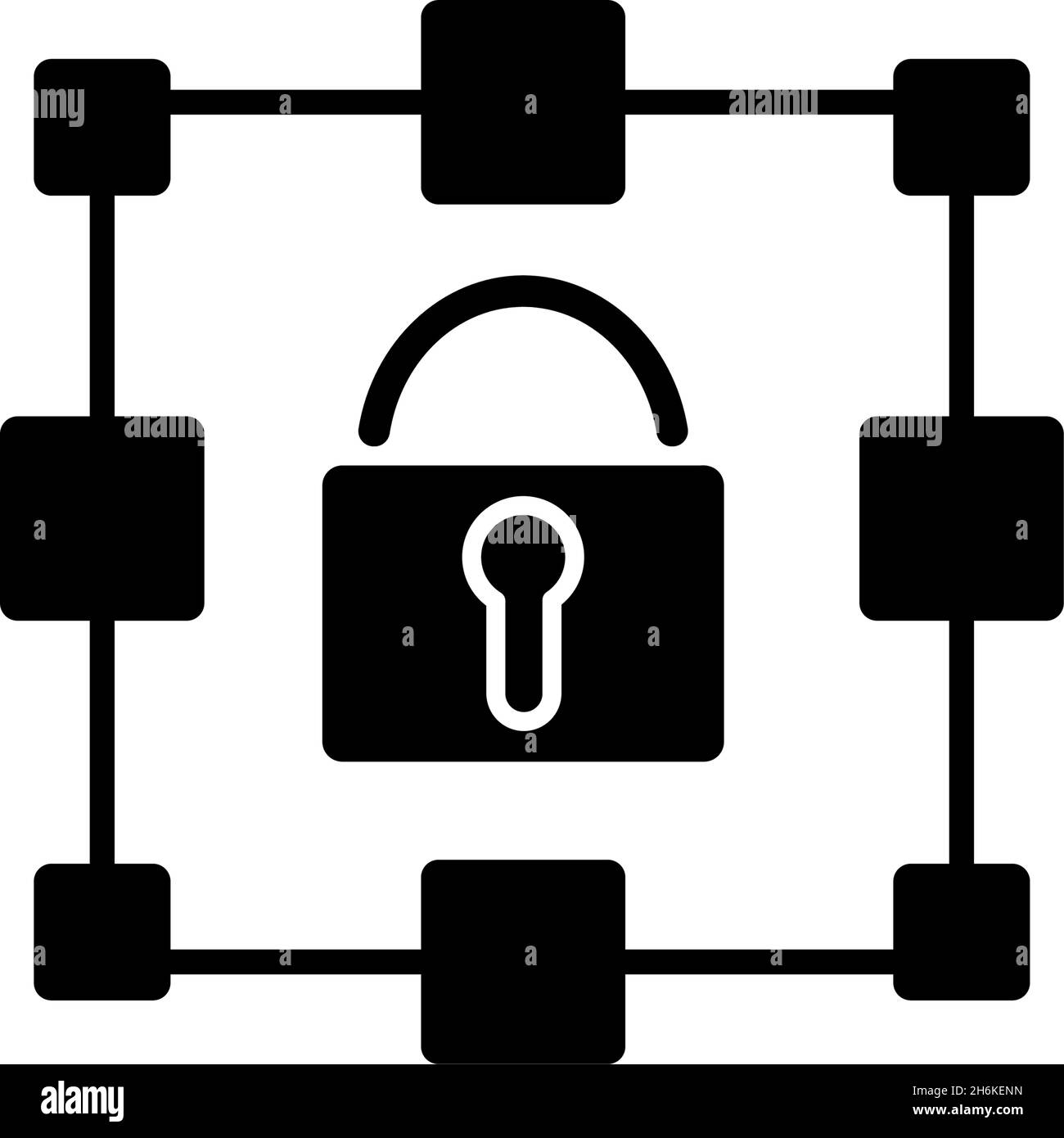 Blockchain black glyph icon Stock Vector Image & Art - Alamy