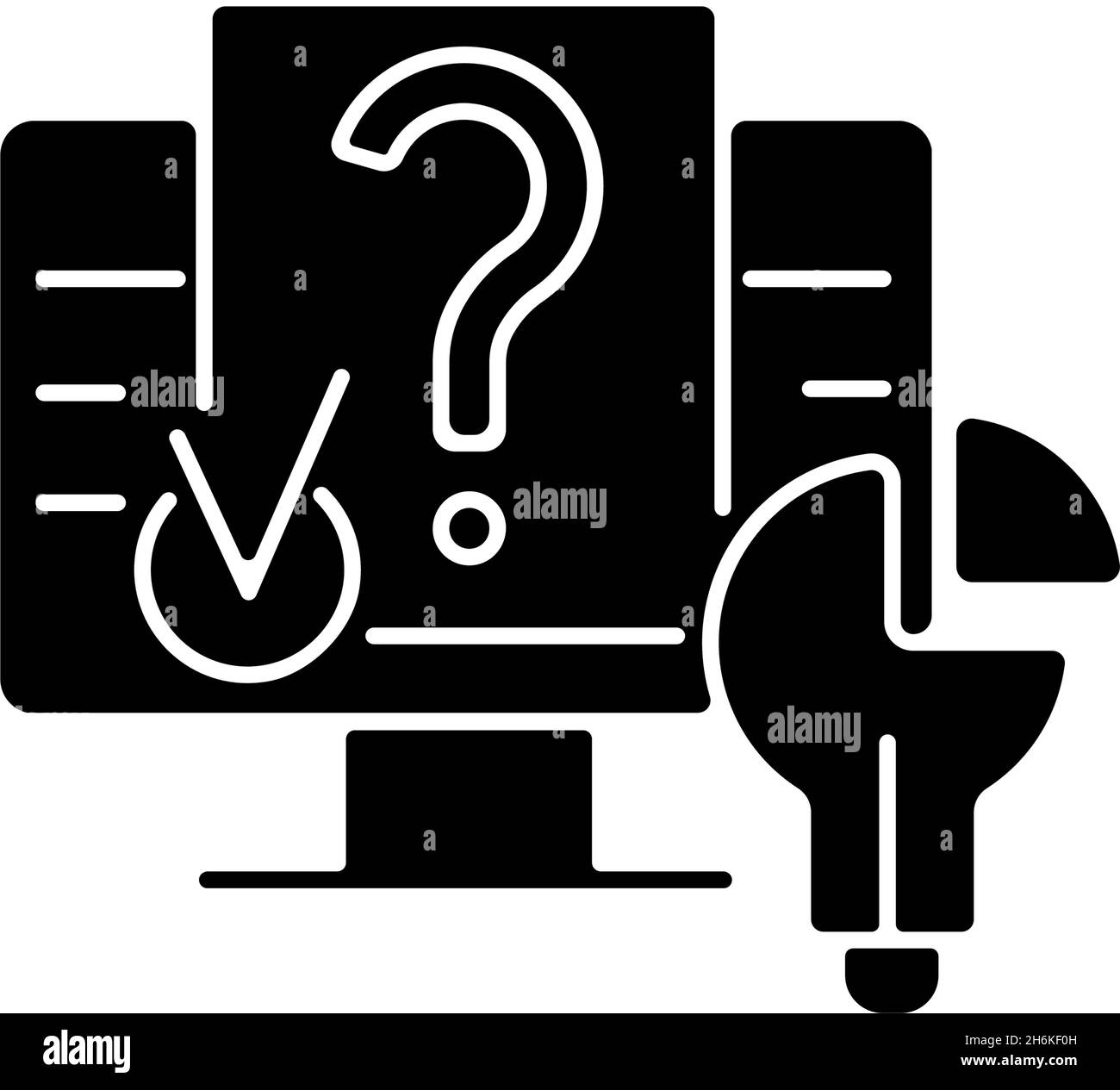 Digital problem solving black glyph icon Stock Vector Image & Art - Alamy