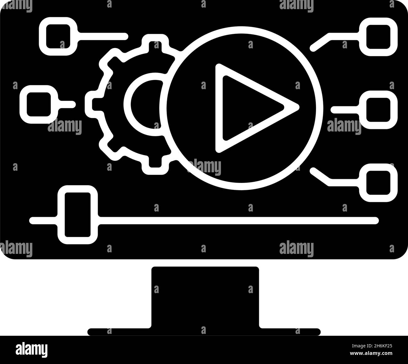 Video editing black Stock Vector Images - Alamy