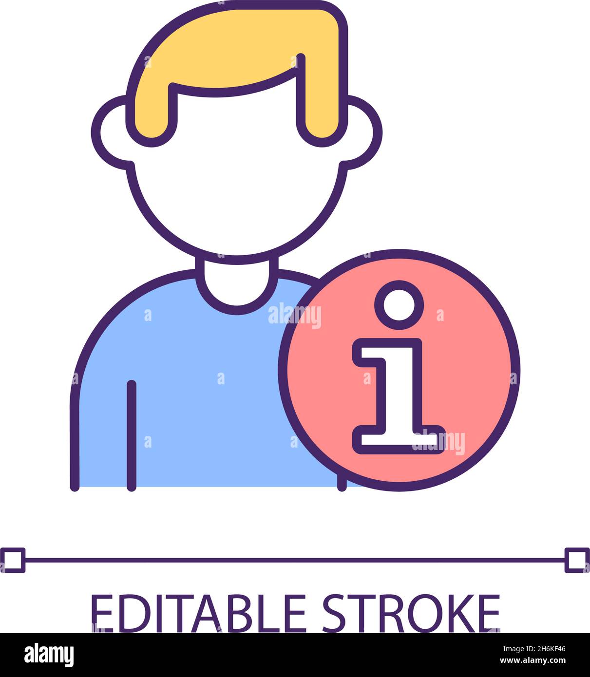 Personal information RGB color icon Stock Vector Image & Art - Alamy