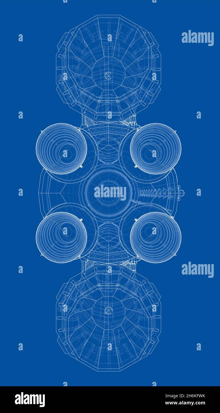 Space rocket concept outline Stock Photo - Alamy