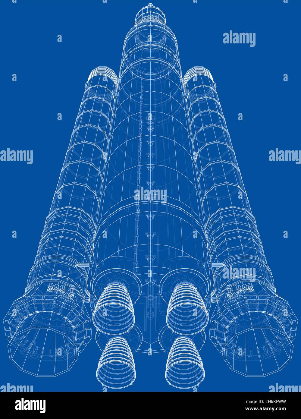 Space rocket concept outline Stock Photo - Alamy