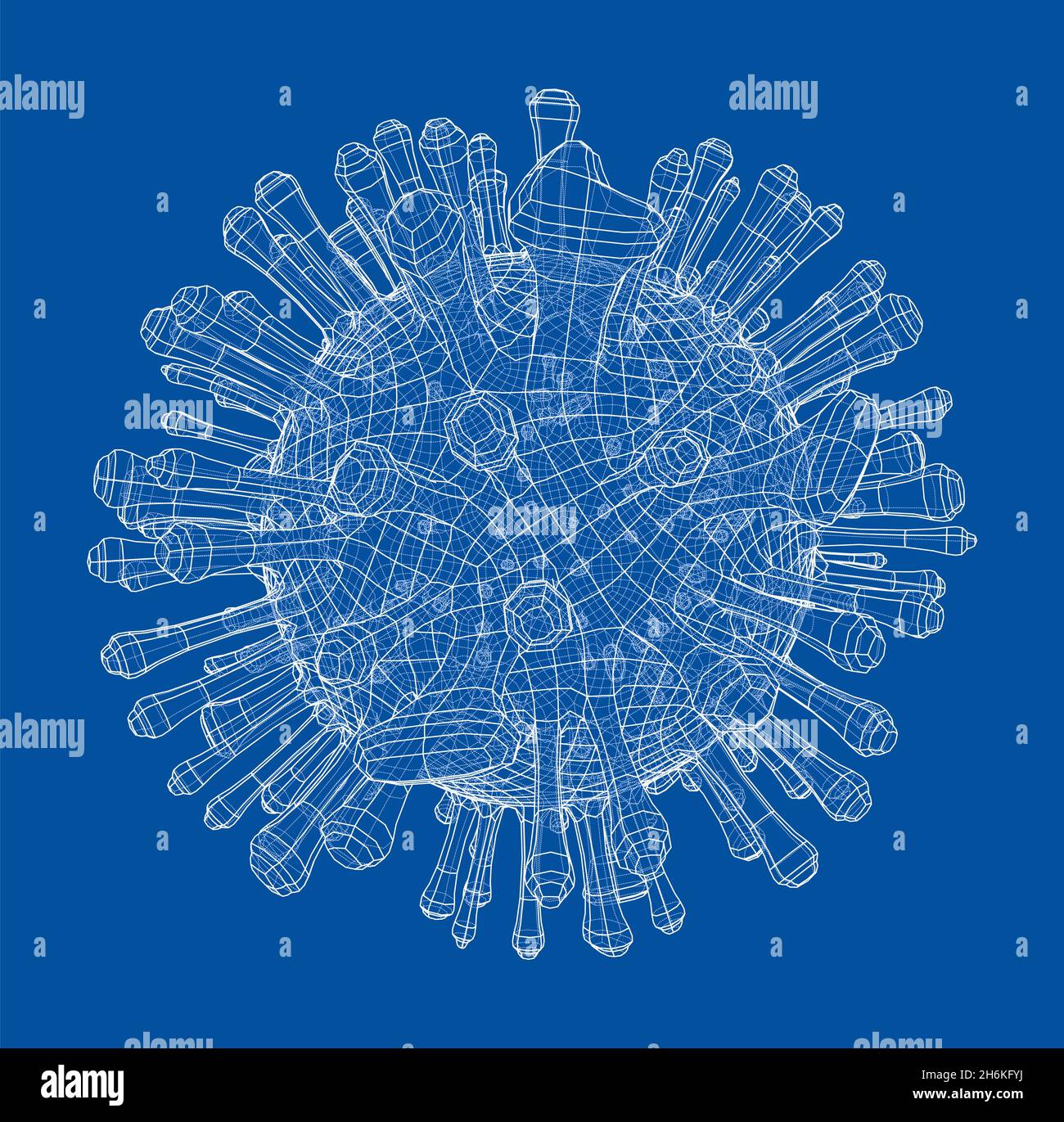 Wire-frame model of a virus Stock Photo - Alamy
