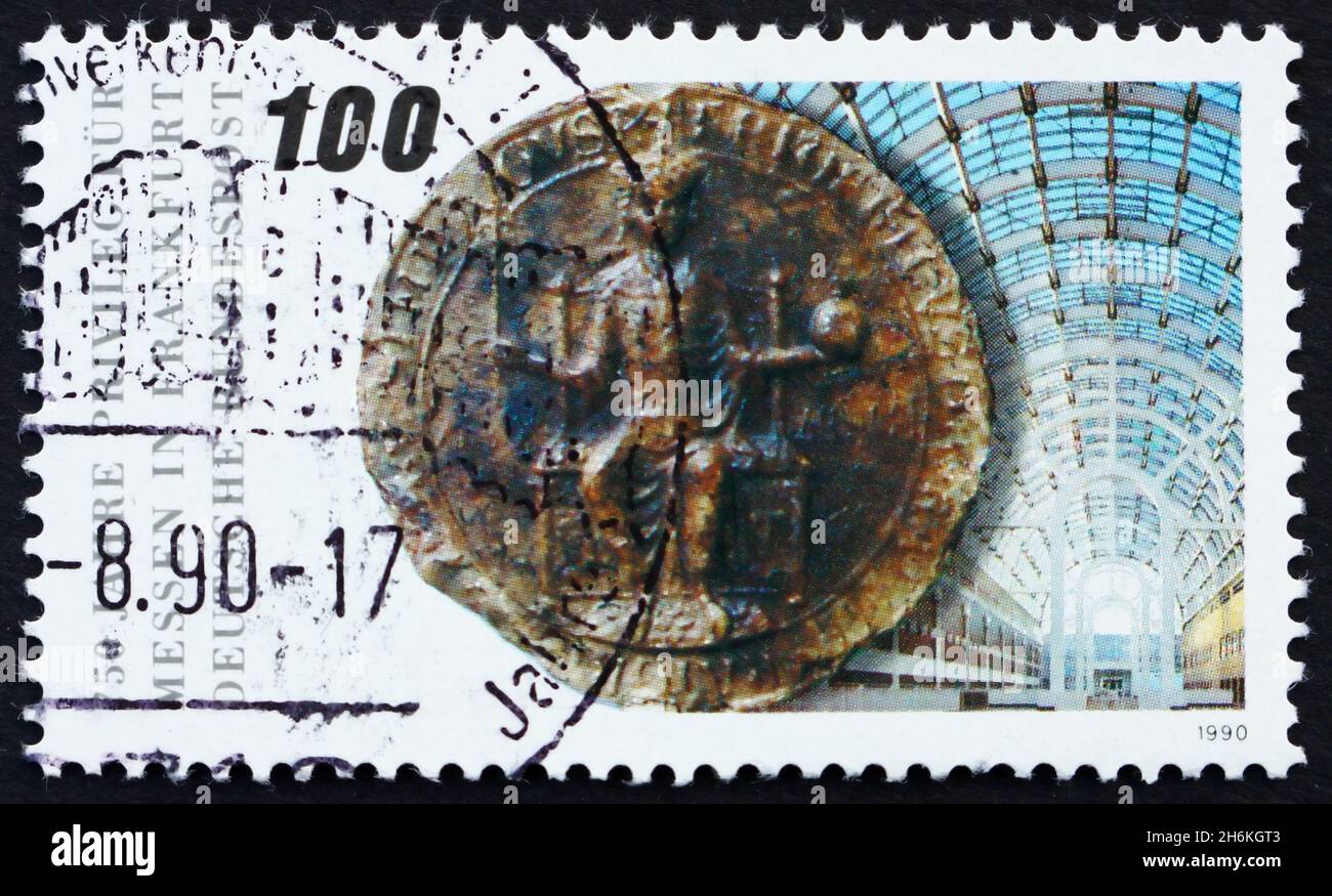 GERMANY - CIRCA 1990: a stamp printed in the Germany shows Seal of ...