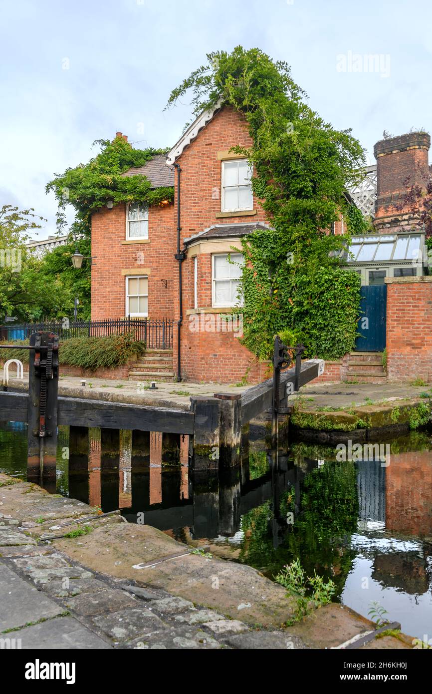 The Castlefield area of Manchester. The Bridgewater and Rochdale canals ...