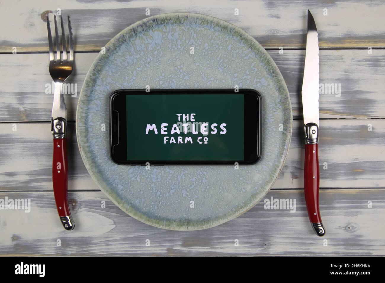 Viersen, Germany - June 9. 2021: Closeup of mobile phone screen with ...