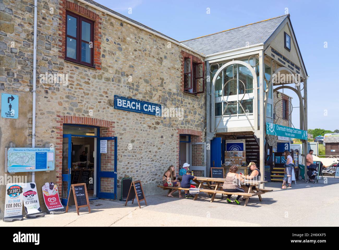 Charmouth Dorset Charmouth Heritage Coast Centre and beach cafe ...
