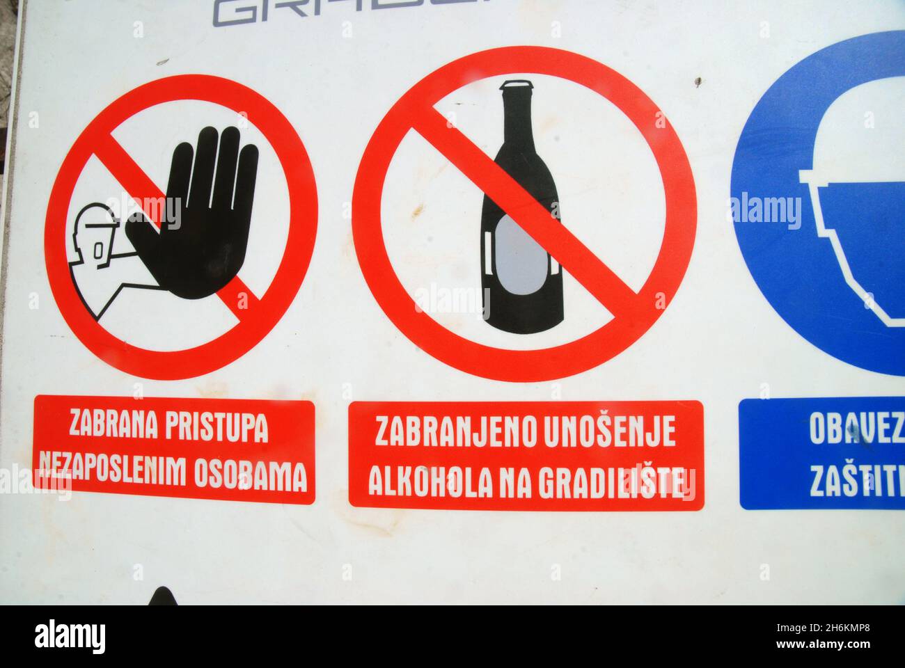 Faded warning signs hi-res stock photography and images - Alamy