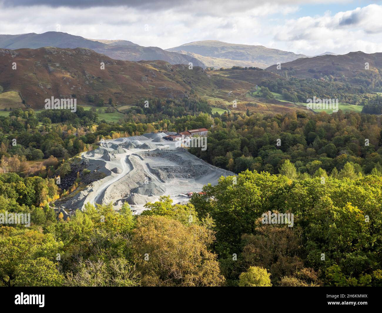 A slate quarry in Elterwater, Langdale, Lake District, UK Stock Photo ...