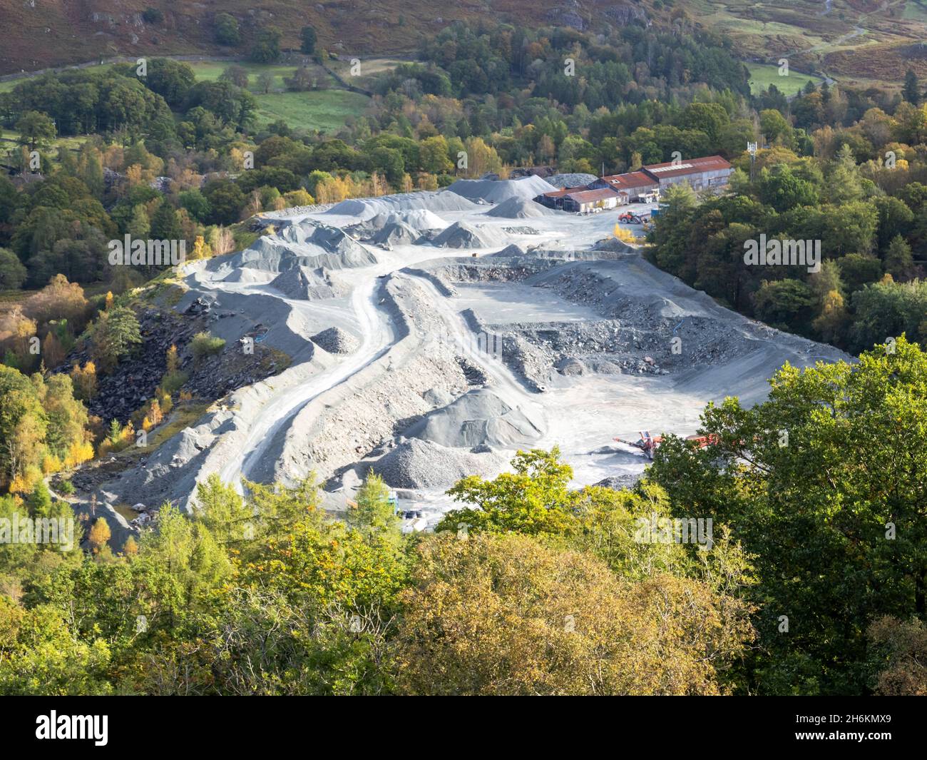 A slate quarry in Elterwater, Langdale, Lake District, UK Stock Photo ...
