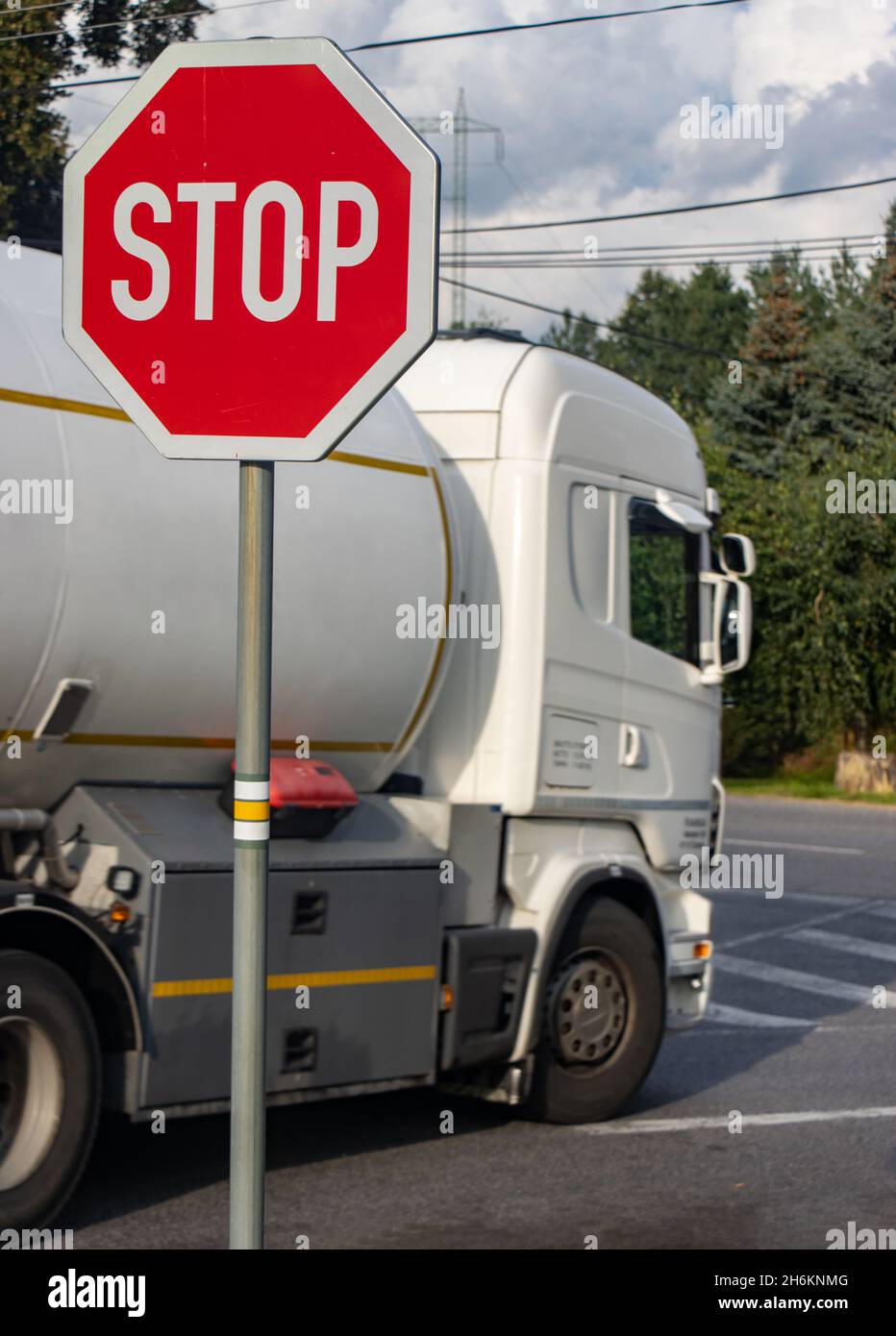Truck crossing a street hi-res stock photography and images - Alamy