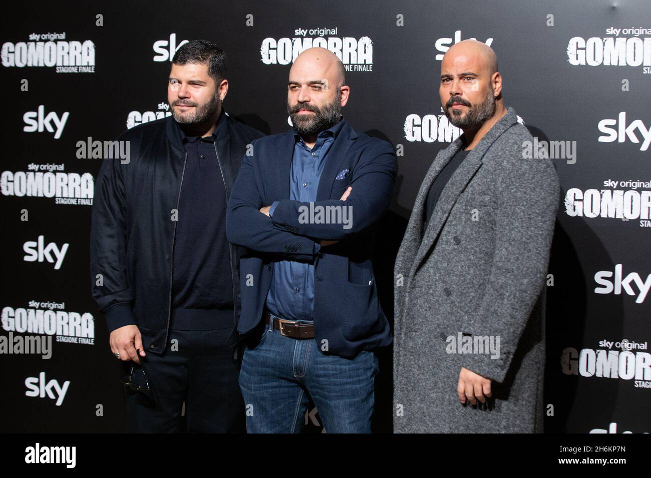 Marco D'Amore, Roberto Saviano and Salvatore Esposito attend the ...
