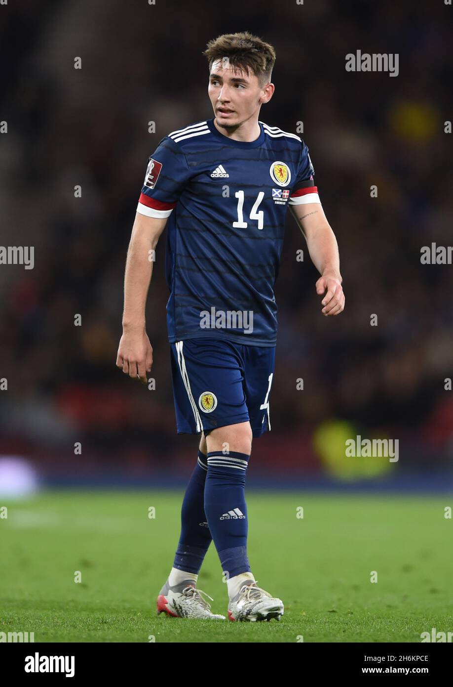 Glasgow, Scotland, 15th November 2021. Billy Gilmour of Scotland during ...