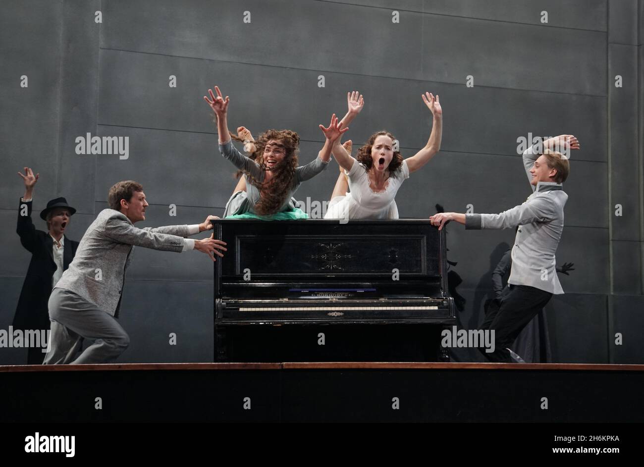 November 6, 2021. - Russia, Moscow. - The Vakhtangov Theatre. 'War and ...