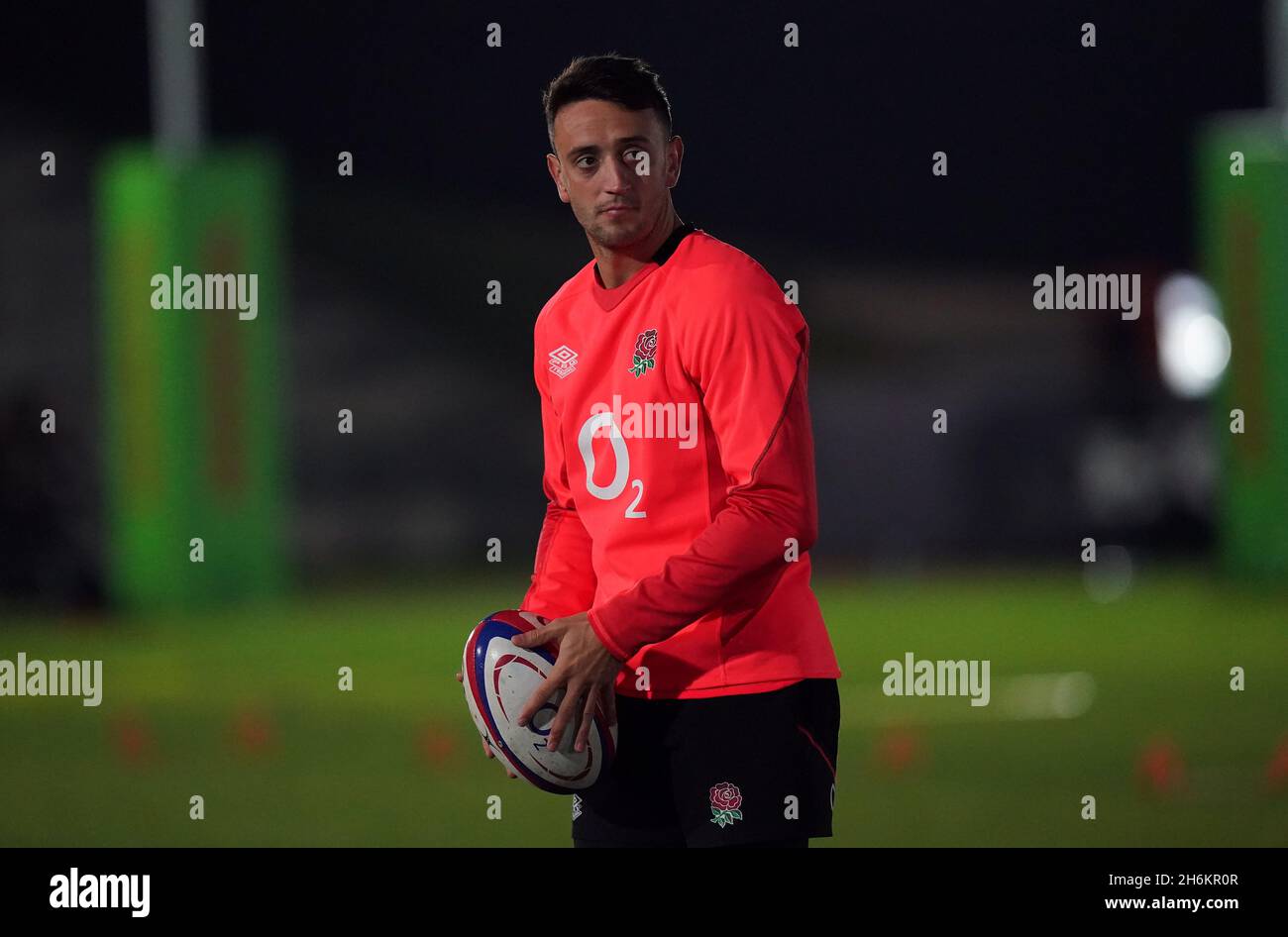 England’s Alex Mitchell during a training session at Pennyhill Park ...