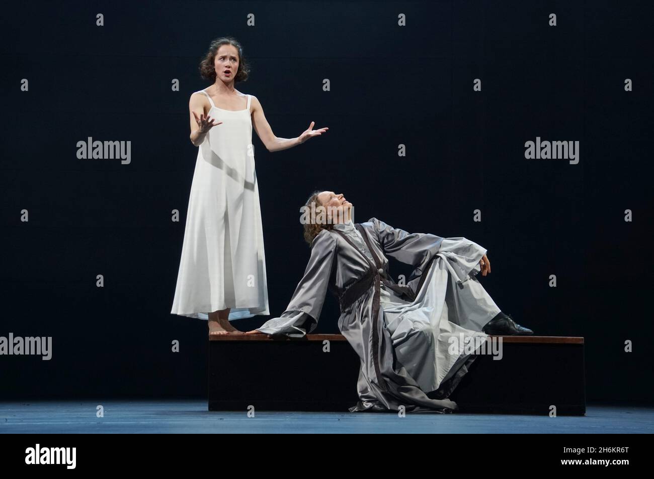 November 6, 2021. - Russia, Moscow. - The Vakhtangov Theatre. 'War and ...